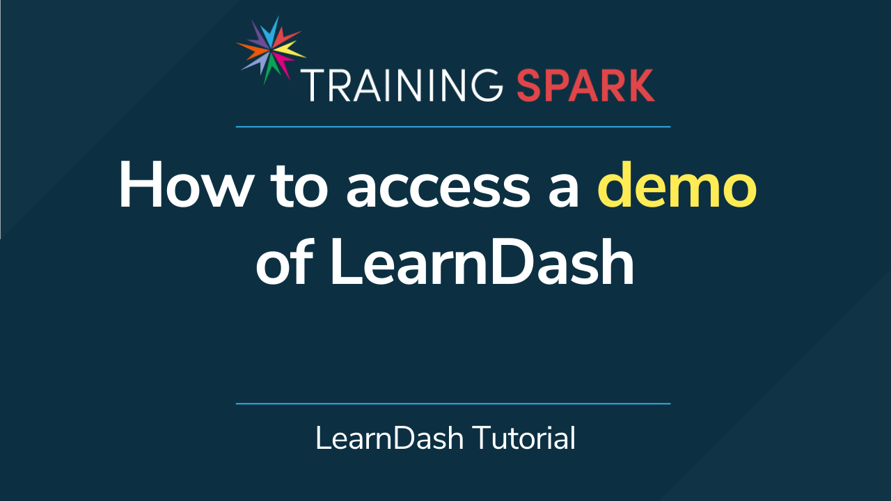 How to access a demo of LearnDash